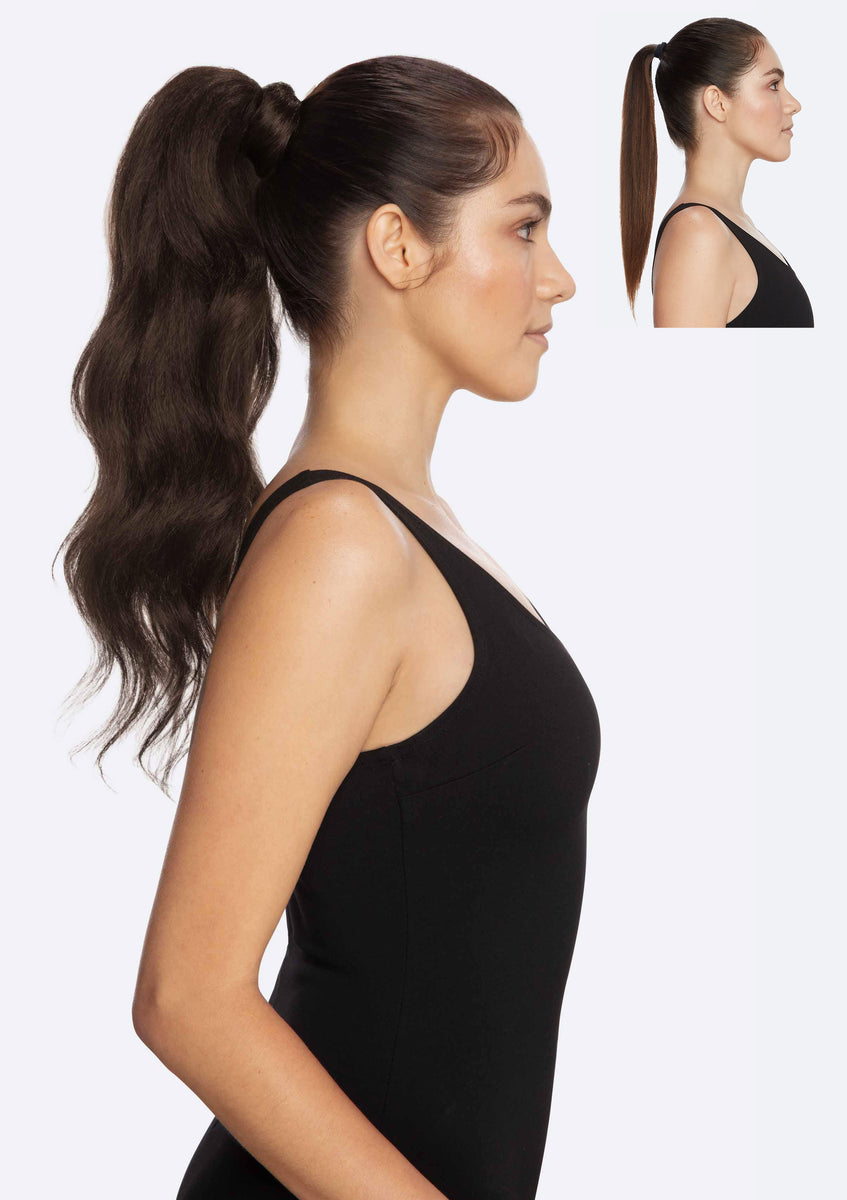 PRETTYPARTY The Ruby 8″ to 24″ Loose Curl Ponytail - Dark Brown | Fashion Nova, Hair Extensions ...