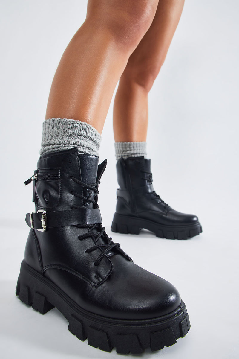 Drop The Game Combat Boots - Black | Fashion Nova, Shoes | Fashion Nova