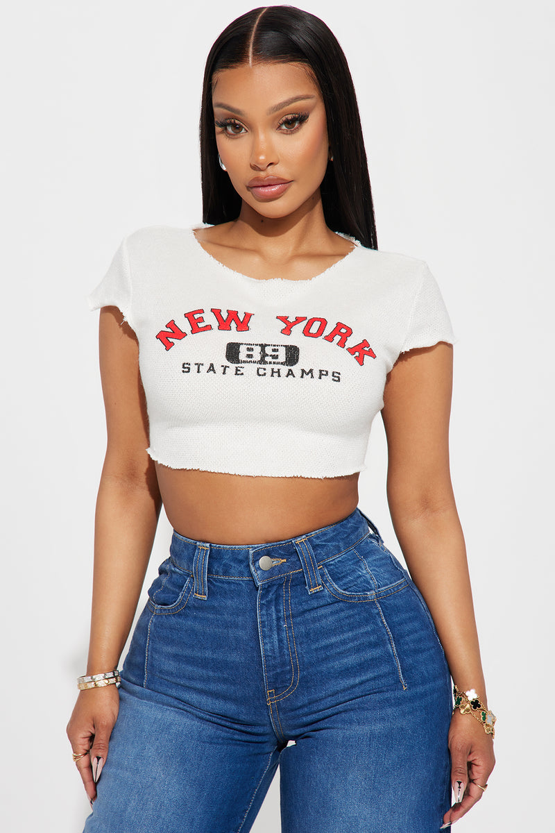 New York's Finest Crop Top - Ivory | Fashion Nova, Screens Tops and ...