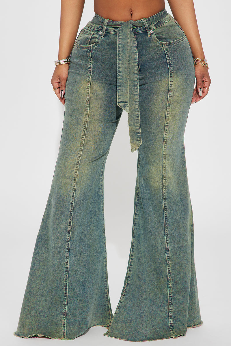Fronting Tinted Wide Leg Jeans - Medium Wash | Fashion Nova, Jeans ...