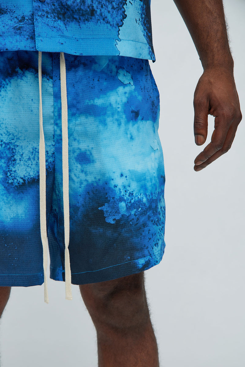 Atlantic Textured Warmup Shorts - Blue | Fashion Nova, Mens Shorts ...