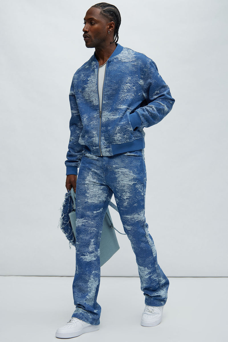 Cloud 9 Textured Stacked Slim Flare Jeans - Light Blue | Fashion Nova ...