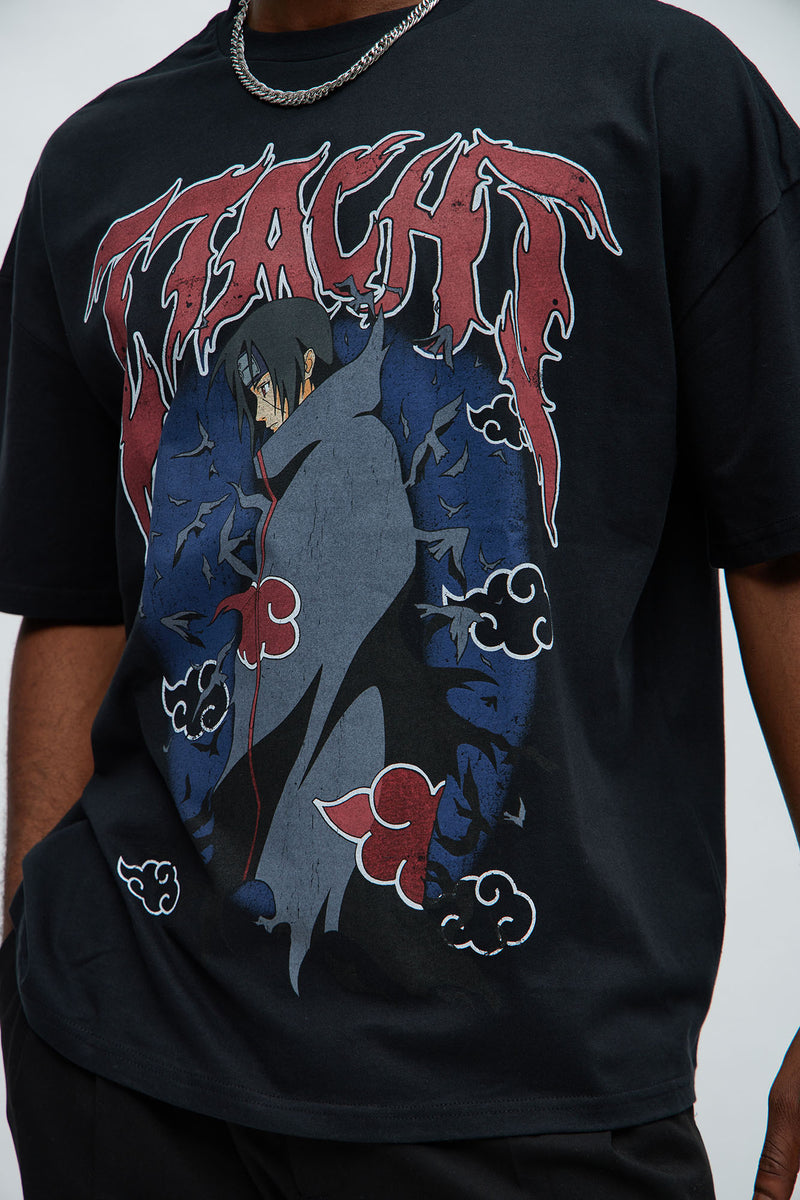 Naruto Itachi Clouds Oversized Short Sleeve Tee - Black | Fashion Nova, Mens Screen Tops ...
