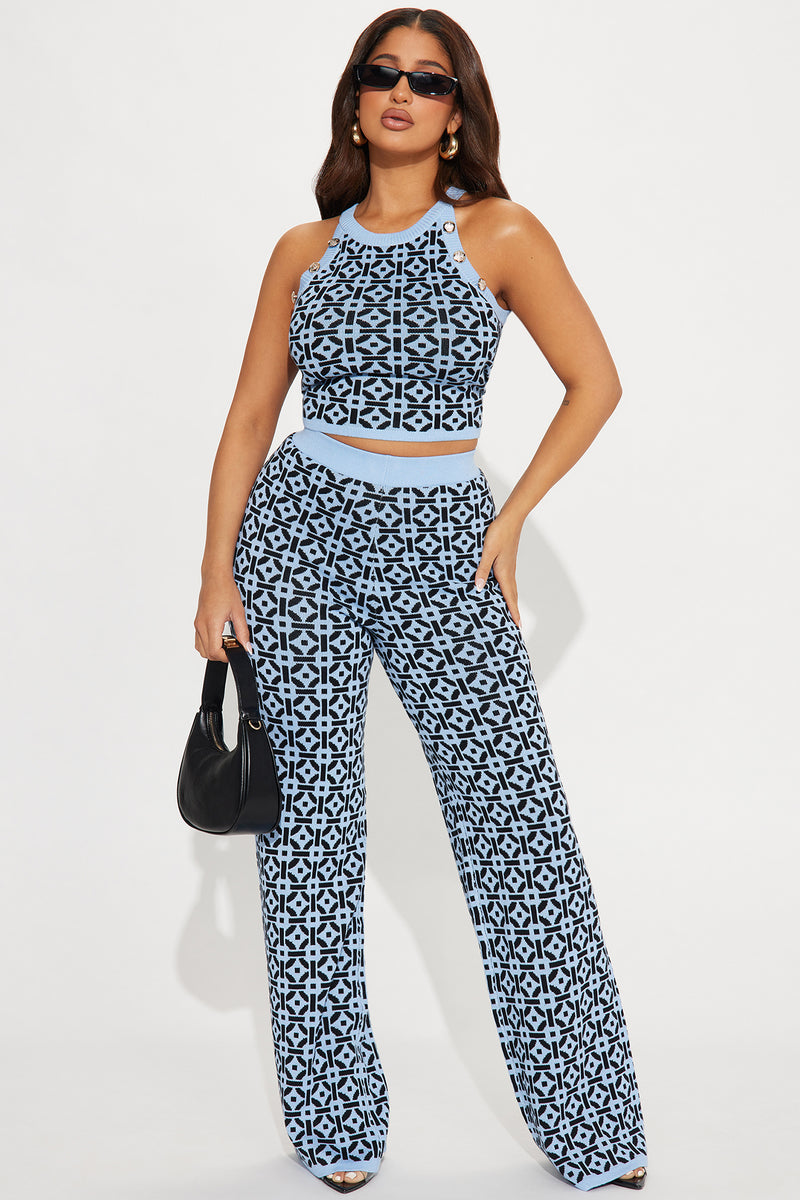 Rayna Sweater Pant Set - Blue/combo | Fashion Nova, Matching Sets ...