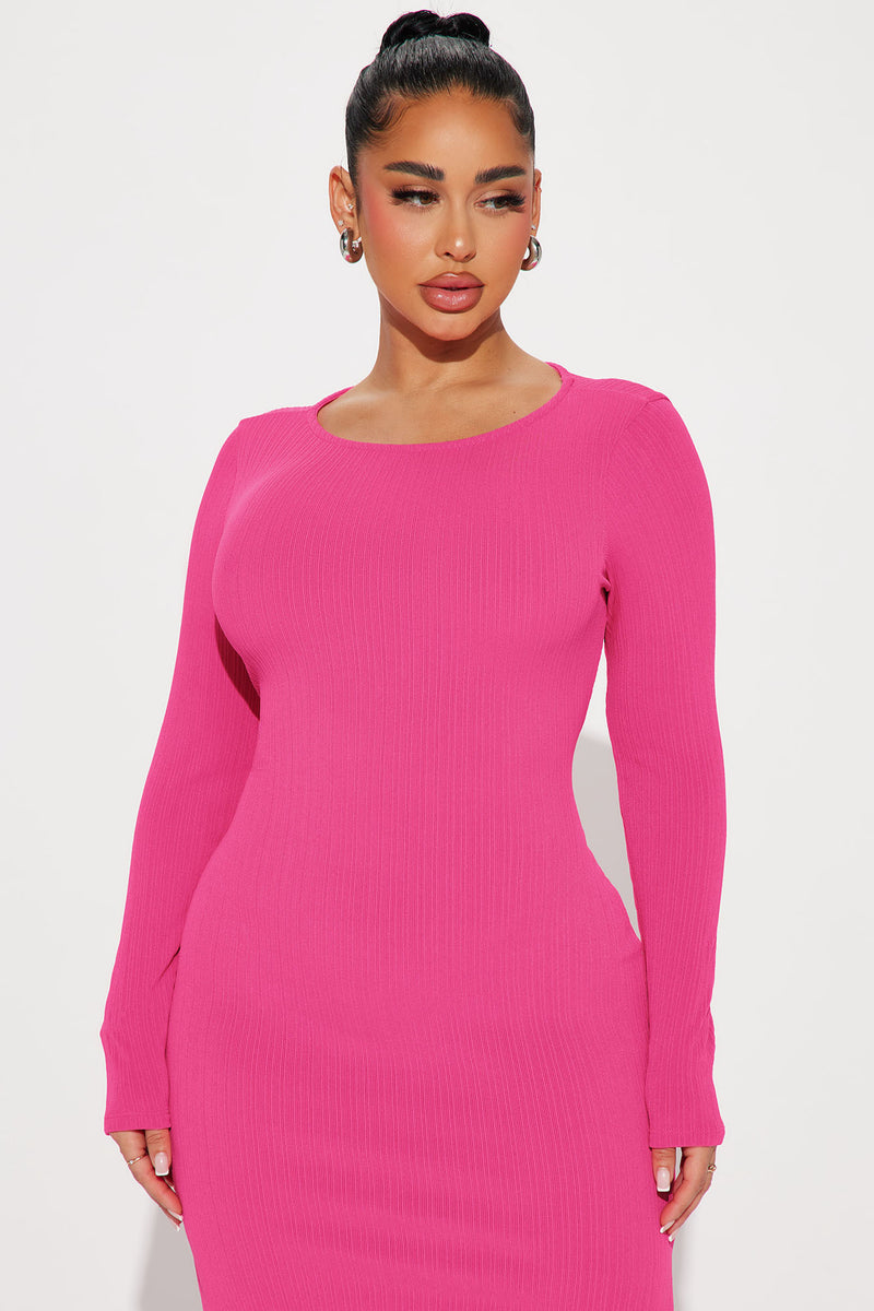 Isabella Ribbed Maxi Dress - Hot Pink | Fashion Nova, Dresses | Fashion ...