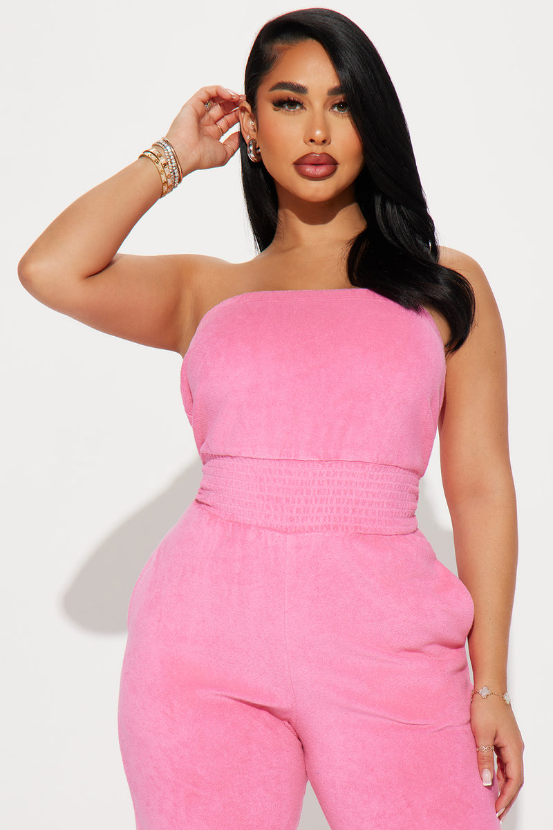 Vienna Terry Cloth Jumpsuit - Hot Pink | Fashion Nova, Jumpsuits ...