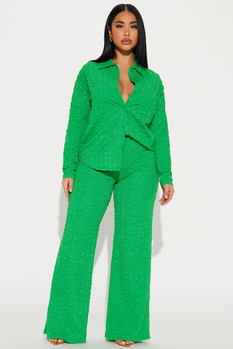 Naya Textured Pant Set - Kelly Green | Fashion Nova, Matching Sets ...