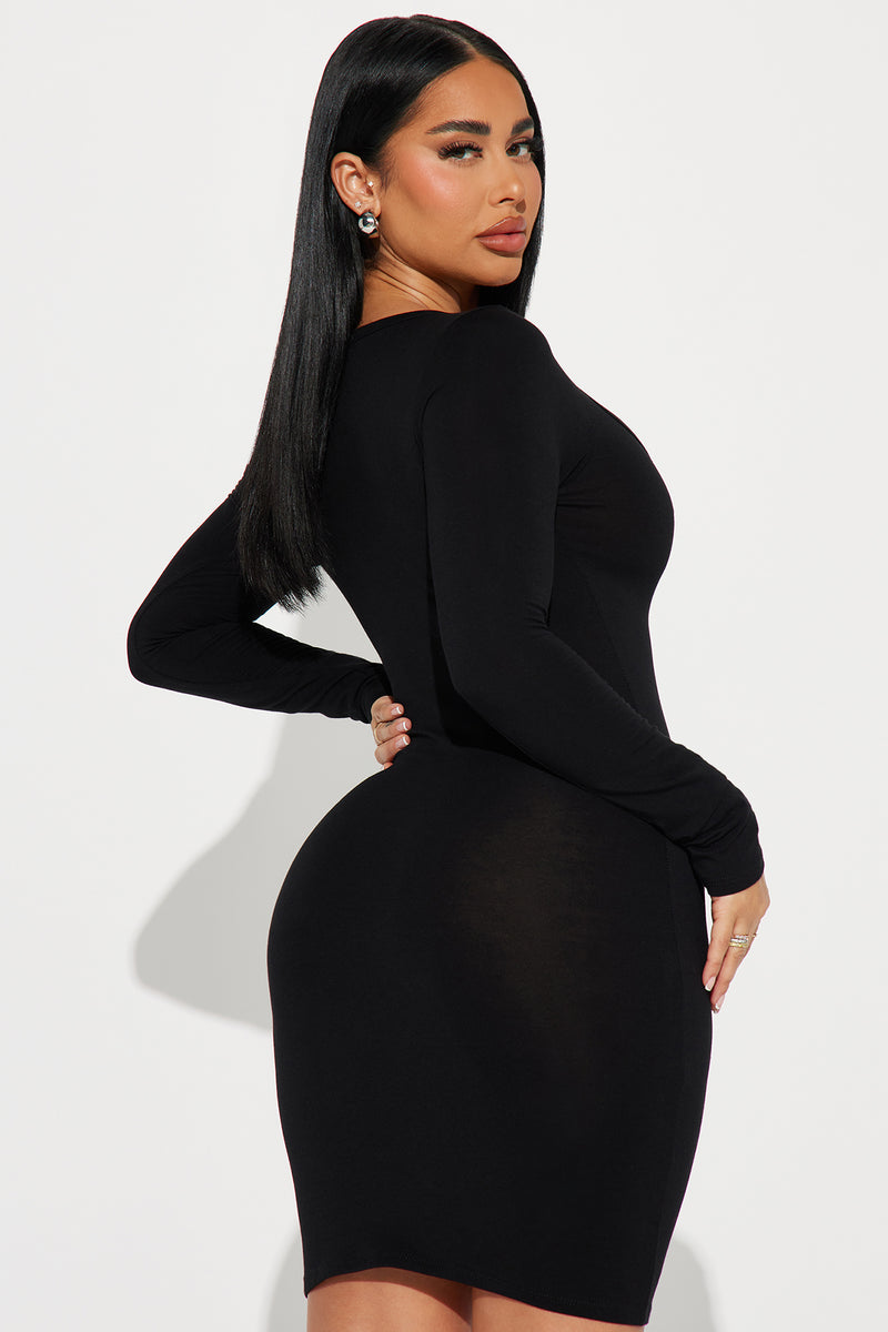 Casey Cotton Mini Dress - Black | Fashion Nova, Dresses | Fashion Nova