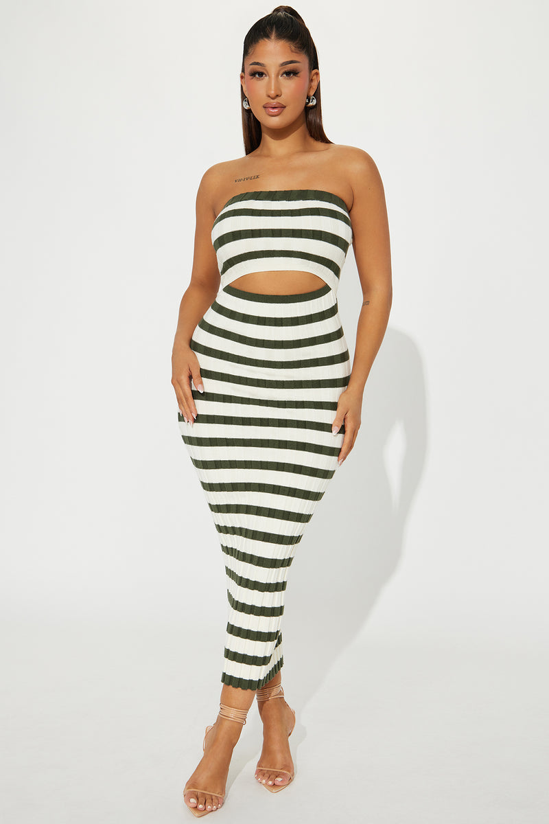 Amelia Sweater Maxi Dress - Olive/combo | Fashion Nova, Dresses ...