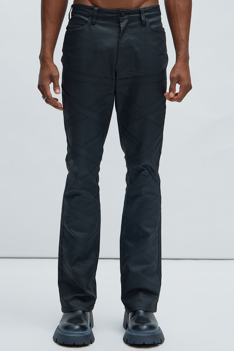 LLoyd Waxed Stacked Slim Flare Jeans - Black | Fashion Nova, Mens Pants ...