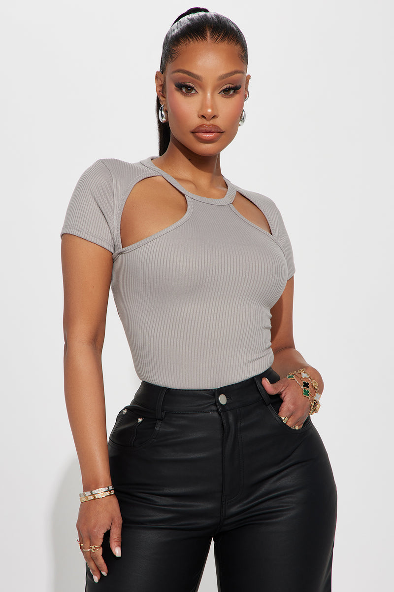 Make It Last Bodysuit - Slate Grey | Fashion Nova, Bodysuits | Fashion Nova