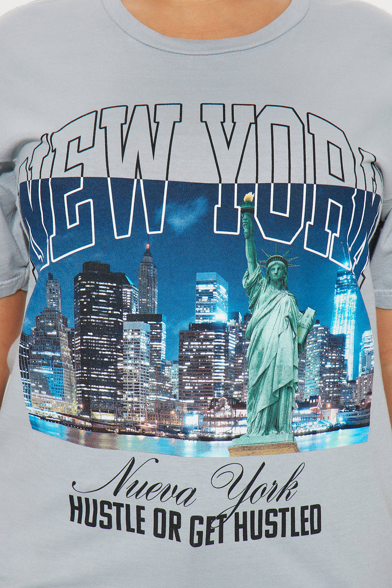 NY Hustle Or Get Hustled Short Sleeve Tee - Grey/combo | Fashion Nova ...