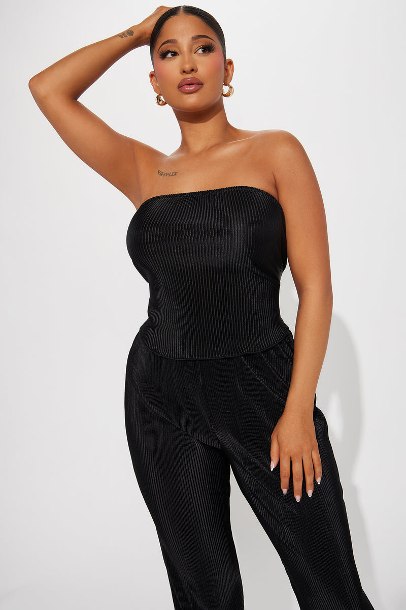 Madelynn Plisse Pant Set - Black | Fashion Nova, Matching Sets ...