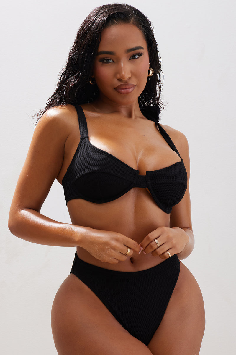 Relaxing All Summer Underwire 2 Piece Bikini - Black | Fashion Nova, Swimwear | Fashion Nova