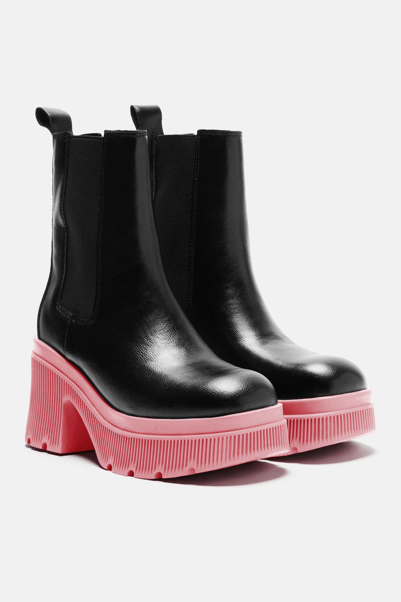 Erika Platform Booties - Black/Pink | Fashion Nova, Shoes | Fashion Nova