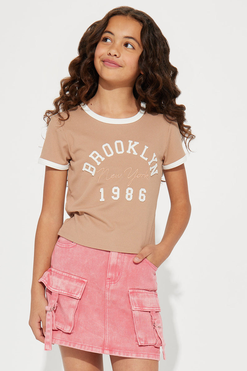 Mini Brooklyn 1986 New York Ringer Tee - Taupe | Fashion Nova, Kids ...