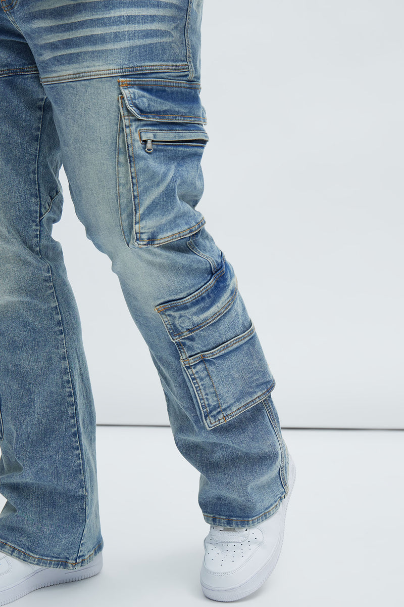 Romance Slim Stacked Flare Jeans - Light Blue Wash | Fashion Nova, Mens ...