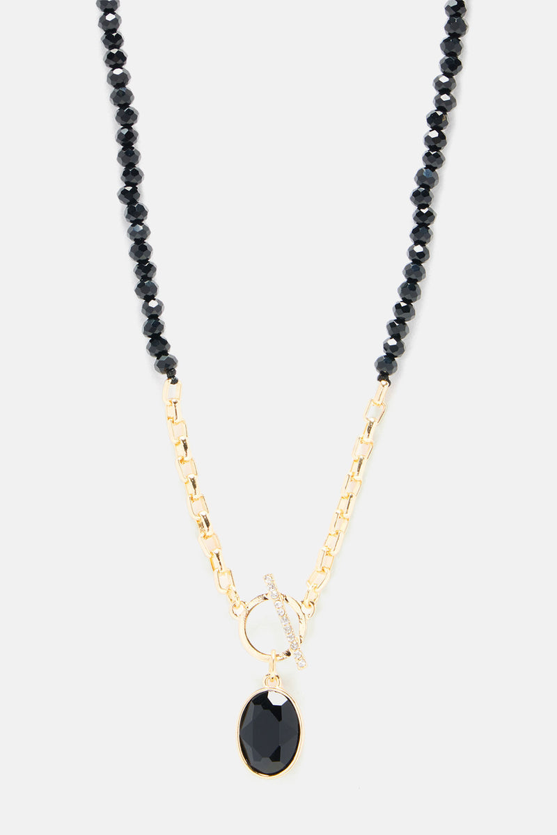 Riley Necklace - Gold/Black | Fashion Nova, Jewelry | Fashion Nova