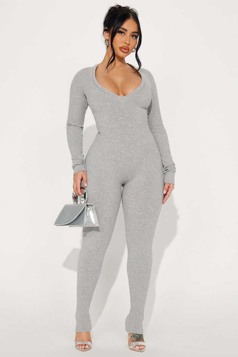 Raven Snatched Jumpsuit - Heather Grey | Fashion Nova, Jumpsuits ...