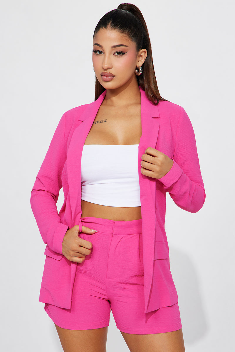 Kenna Blazer Short Set - Fuchsia | Fashion Nova, Matching Sets ...