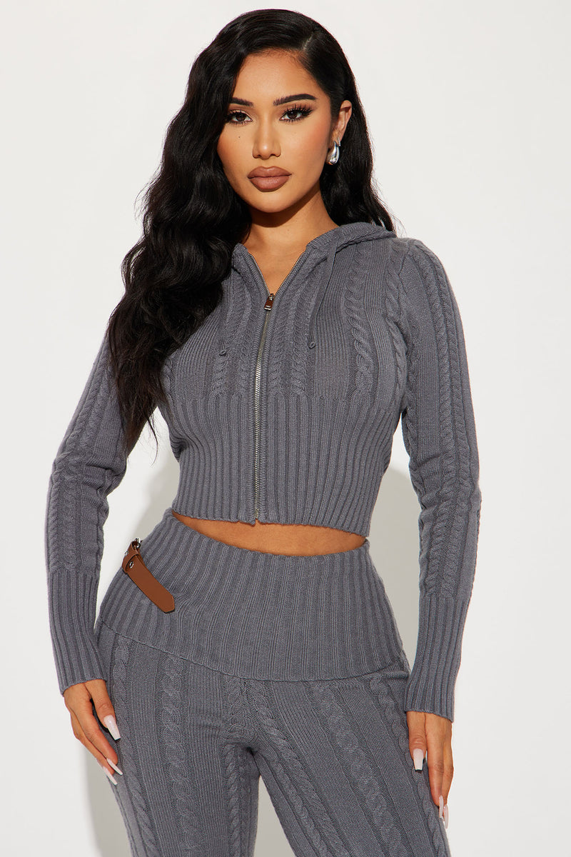 Weekend Flirt Sweater Pant Set - Grey | Fashion Nova, Matching Sets ...