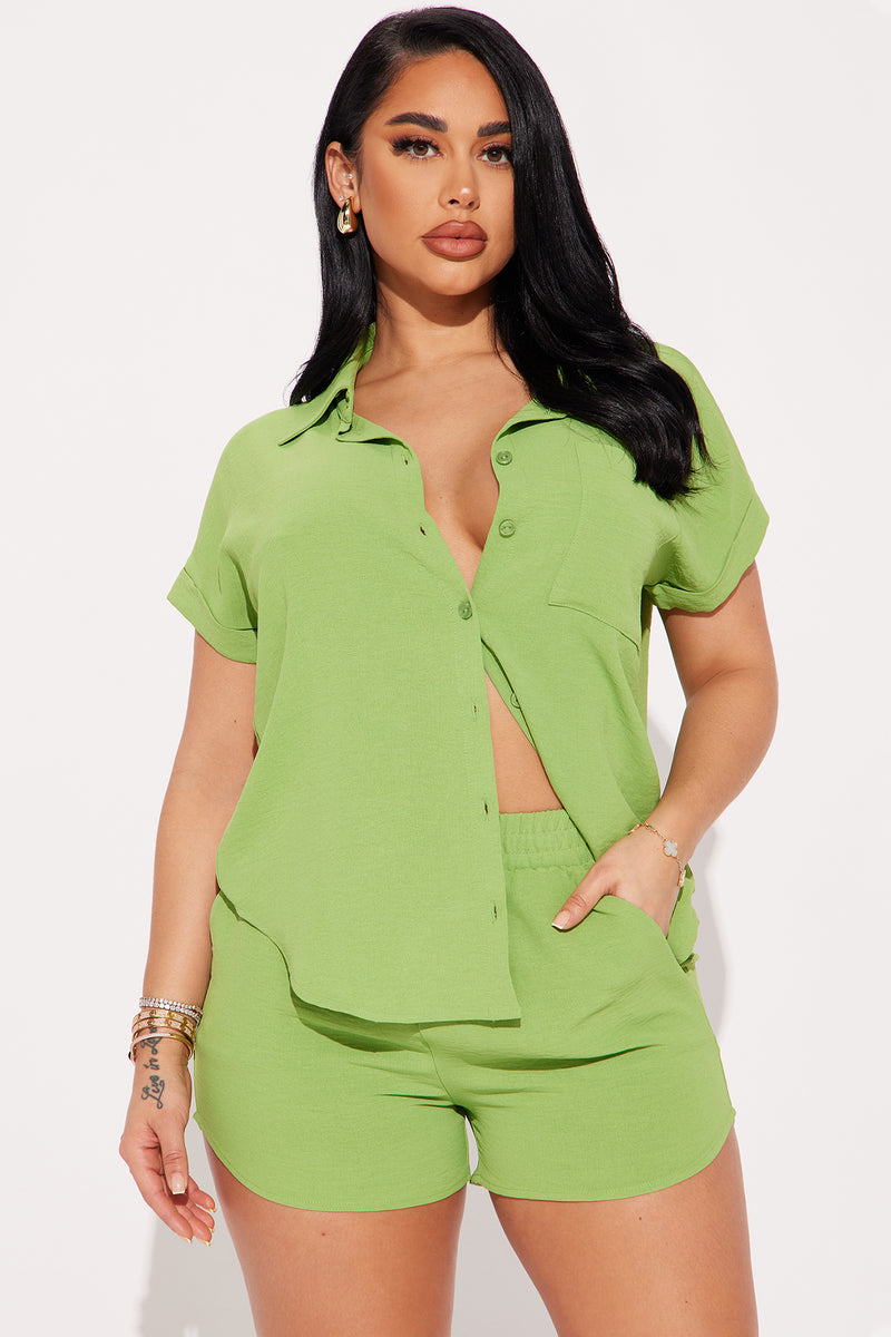 Hot Summer Short Set - Green | Fashion Nova, Matching Sets | Fashion Nova