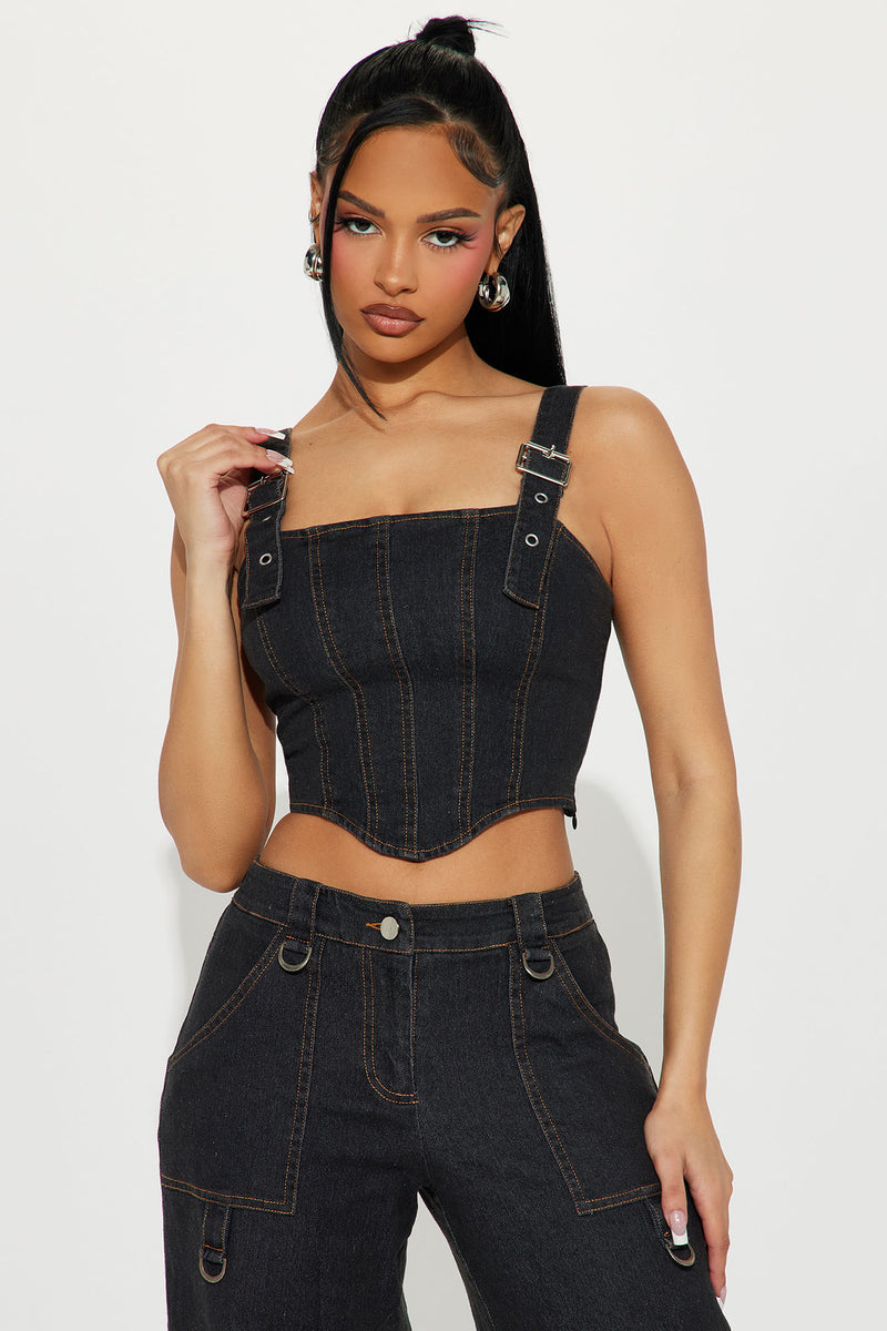 Allyson Denim Pant Set - Dark Wash | Fashion Nova, Matching Sets ...