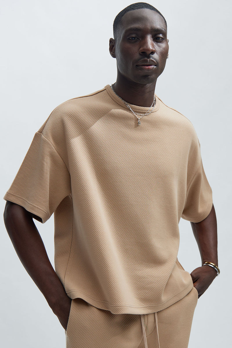 Kina Textured Boxy Tee - Tan | Fashion Nova, Mens Tees & Tanks ...