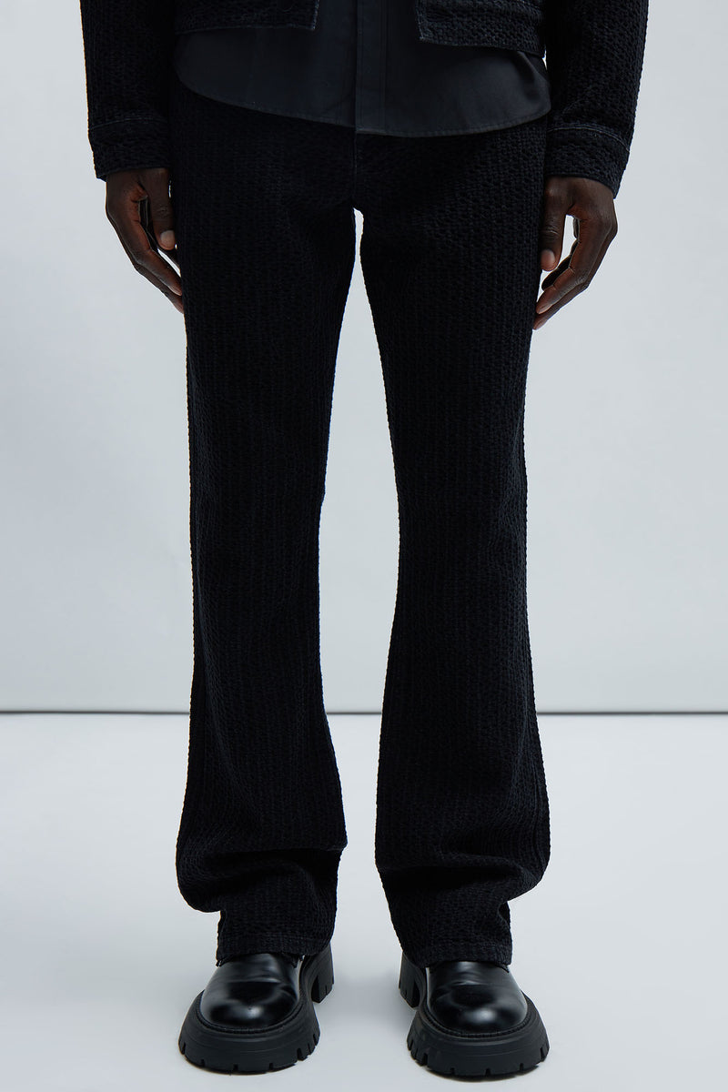 Warsaw Stacked Slim Flare Jeans - Black | Fashion Nova, Mens Jeans ...