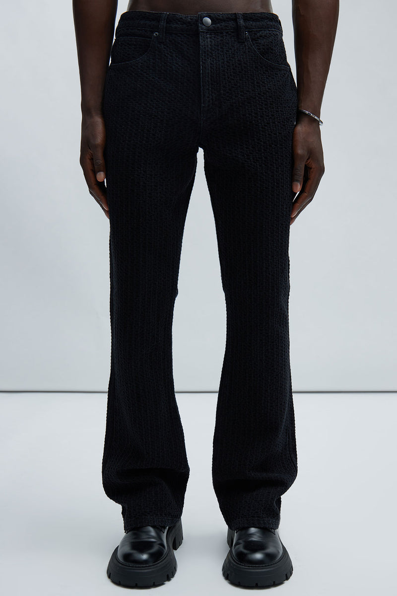 Warsaw Stacked Slim Flare Jeans - Black | Fashion Nova, Mens Jeans ...