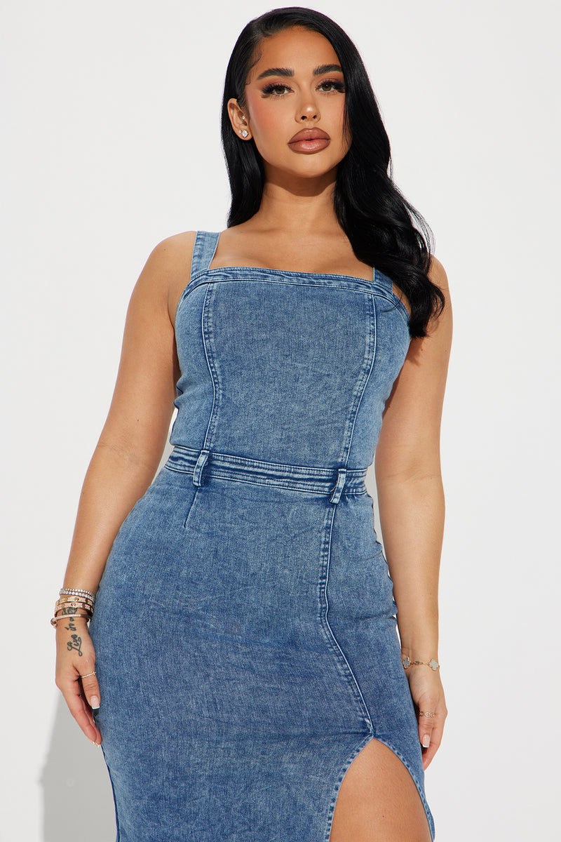Addison Denim Maxi Dress - Light Wash | Fashion Nova, Dresses | Fashion ...