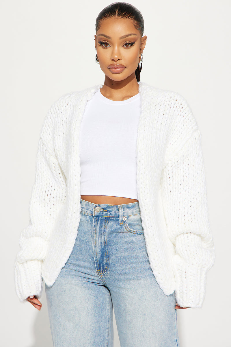 Melrose Chunky Knit Cardigan - Ivory | Fashion Nova, Sweaters | Fashion ...