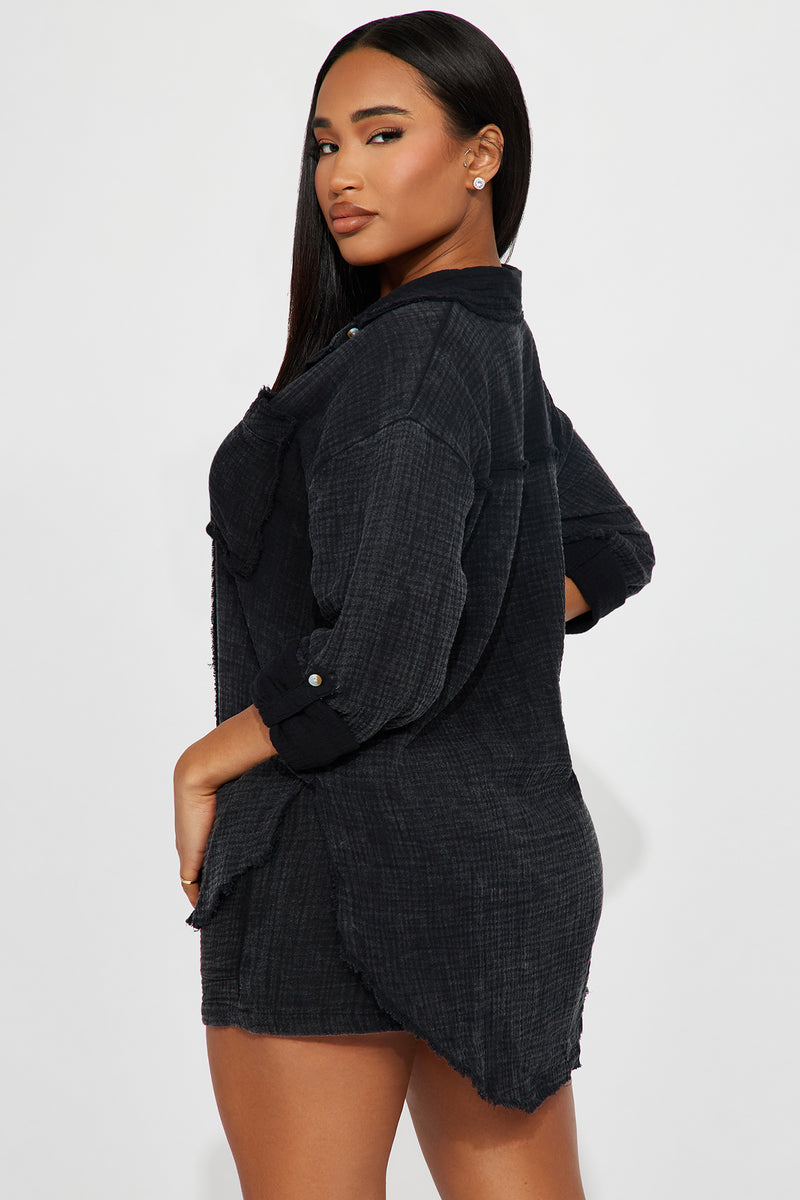 Unforgettable Washed Short Set - Black | Fashion Nova, Matching Sets ...