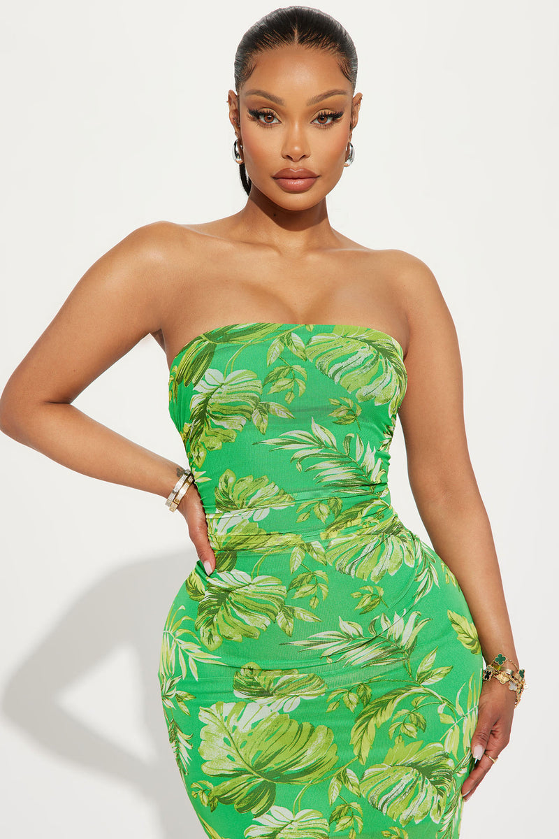 Evelyn Tropical Mesh Maxi Dress - Green | Fashion Nova, Dresses | Fashion Nova