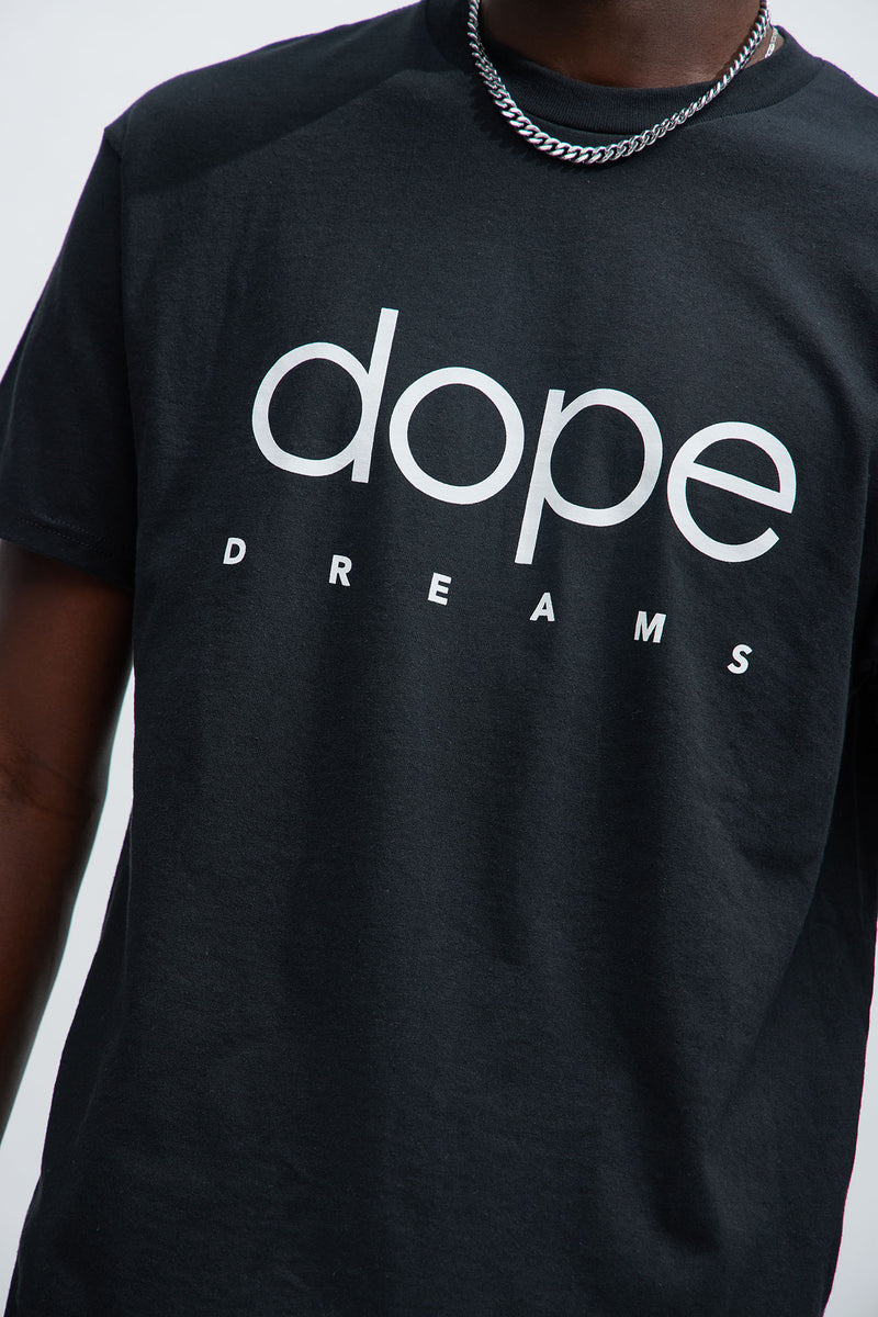 Dope Dreams Label Short Sleeve Tee - Black | Fashion Nova, Mens Graphic ...