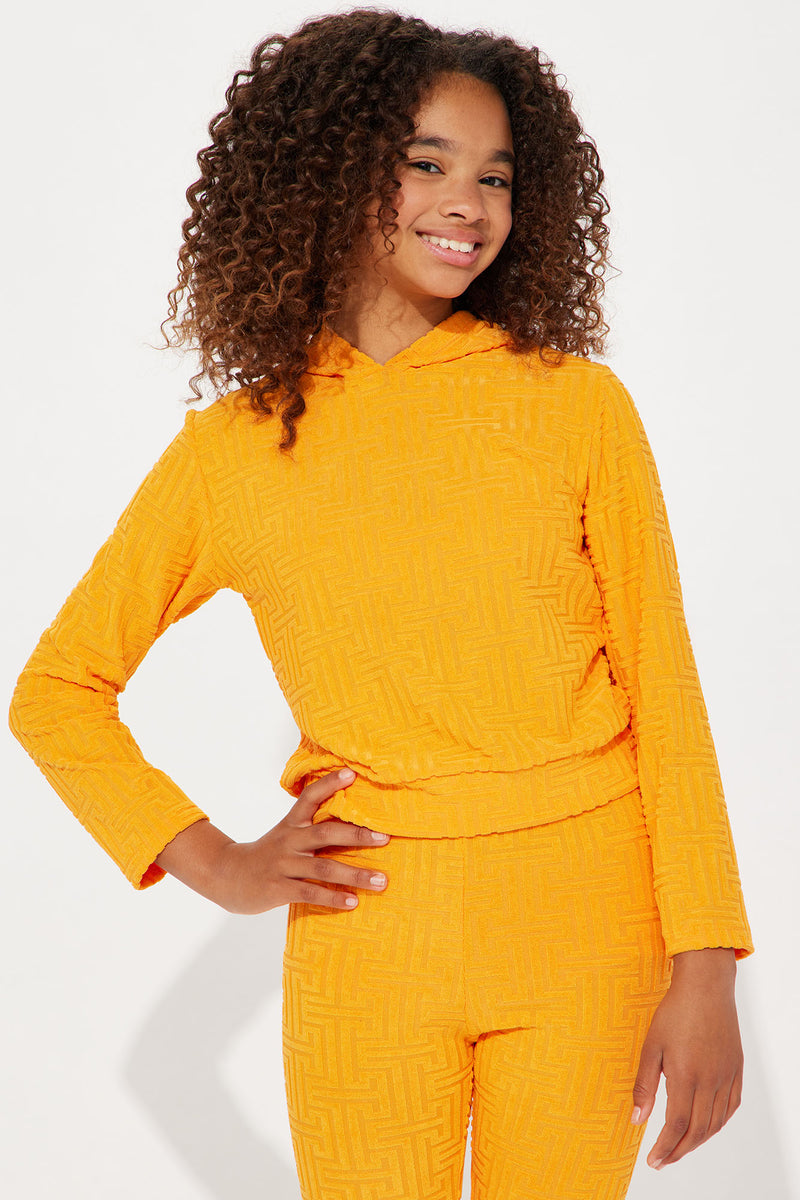 Mini Tread Along Hoodie And Legging Set - Orange | Fashion Nova, Kids ...