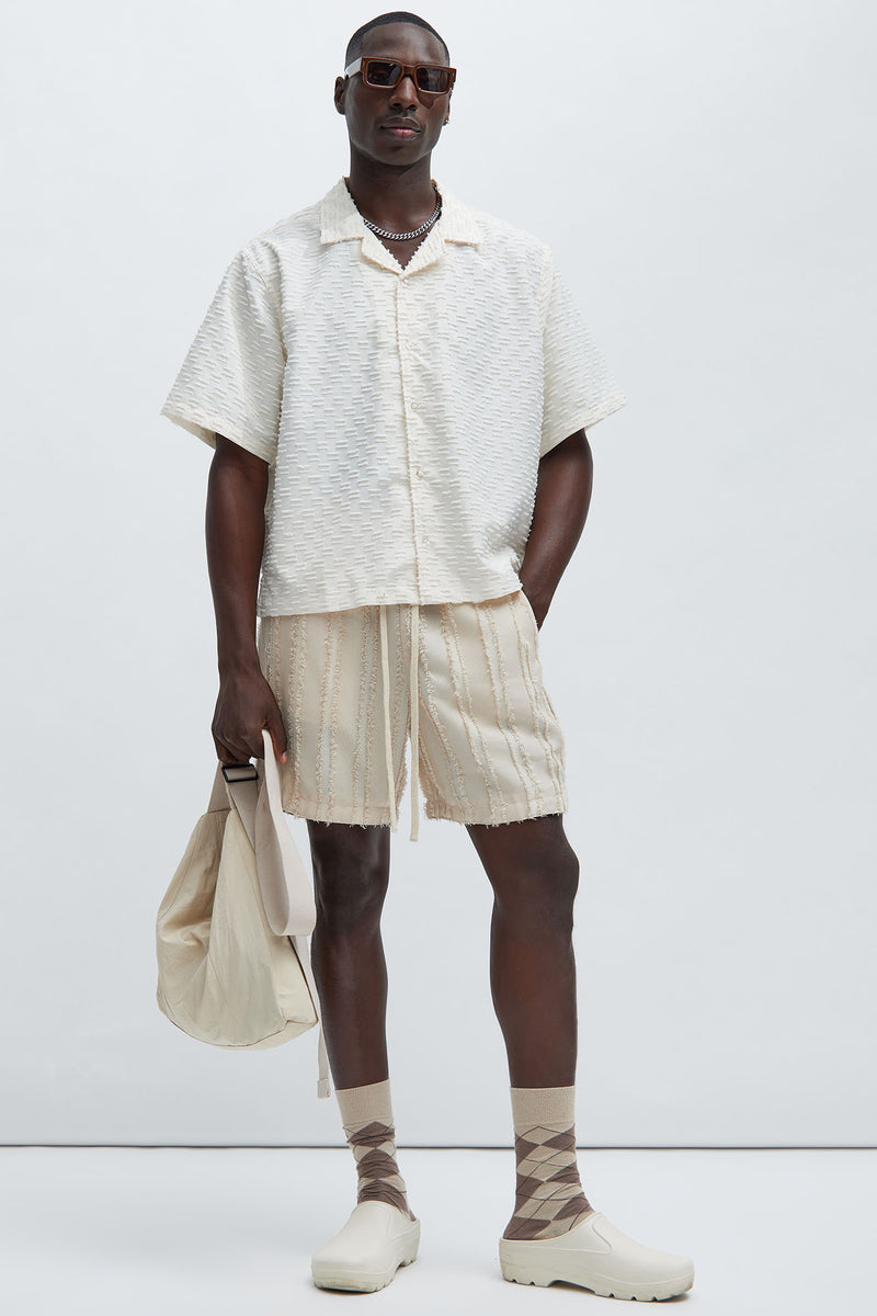 Oden Textured Shirt - Cream | Fashion Nova, Mens Shirts | Fashion Nova