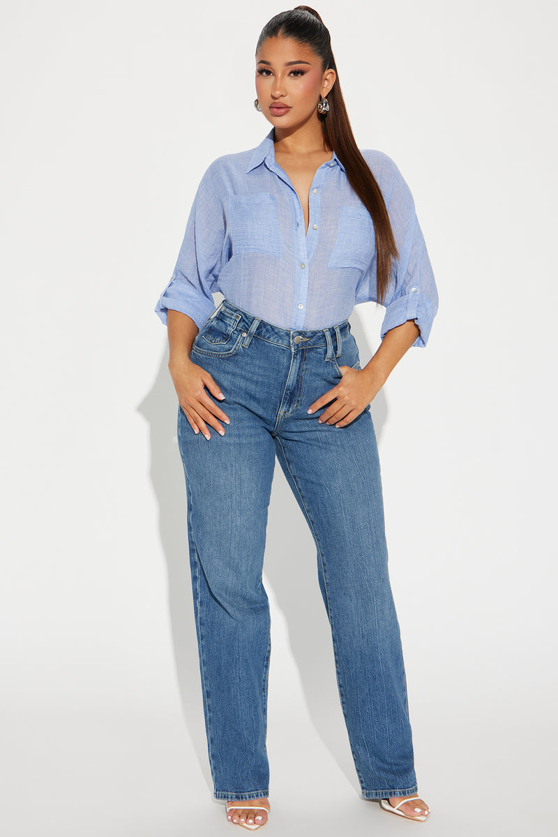 Alina Shirt - Blue | Fashion Nova, Shirts & Blouses | Fashion Nova