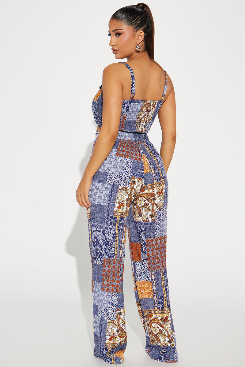 Monroe Denim Vibes Pant Set - Denim | Fashion Nova, Matching Sets ...