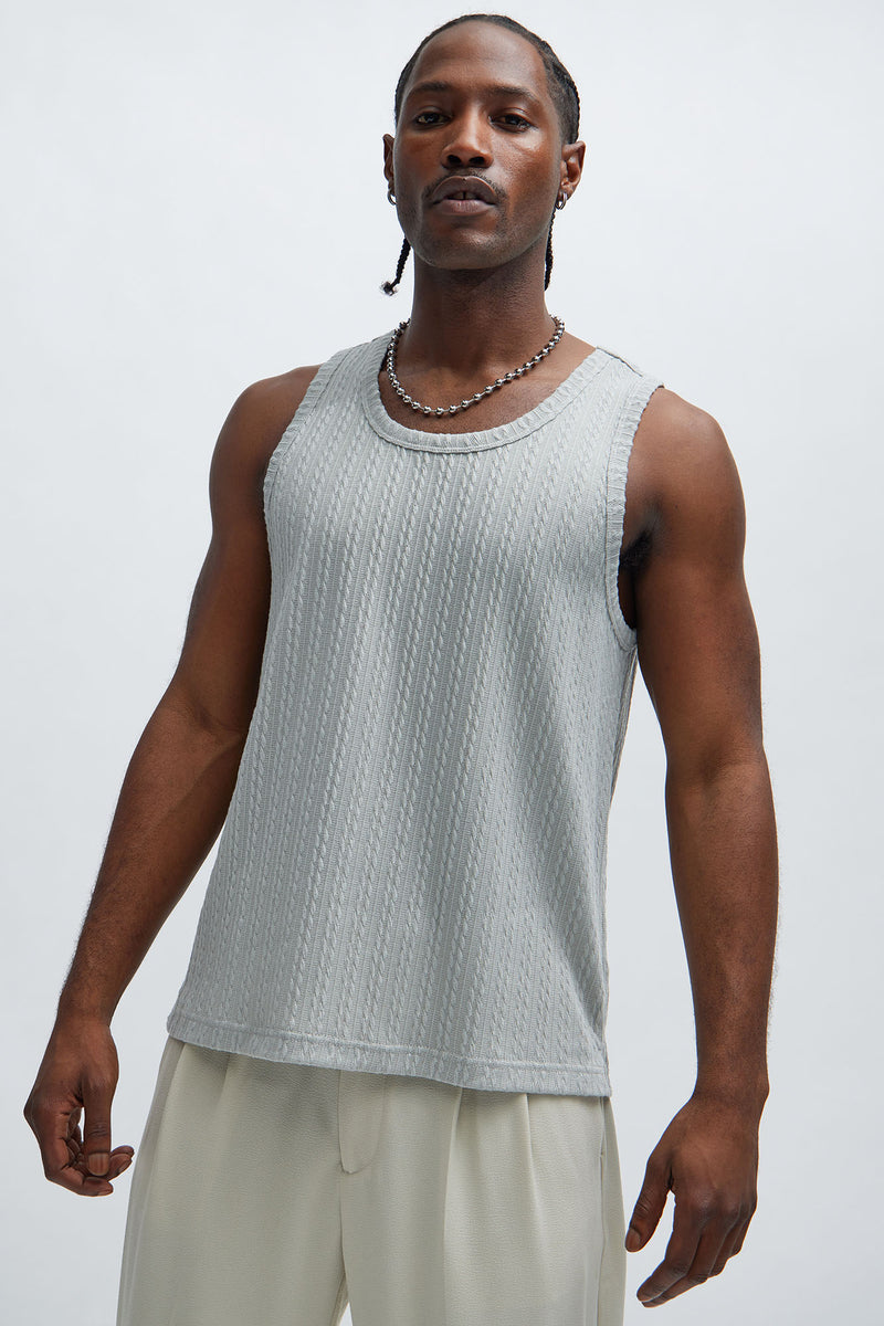 Kellen Textured Tank - Grey | Fashion Nova, Mens Tees & Tanks | Fashion ...