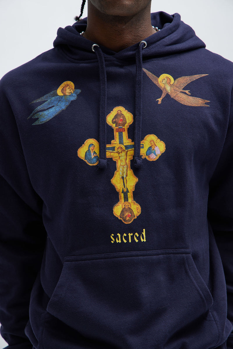 Forever Sacred Hoodie - Navy | Fashion Nova, Mens Graphic Tees ...
