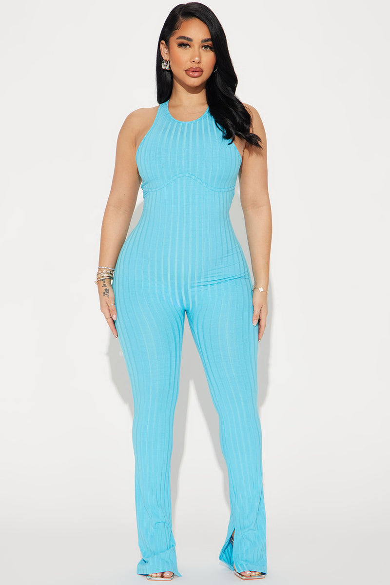 All Or Nothing Ribbed Jumpsuit - Aqua | Fashion Nova, Jumpsuits ...