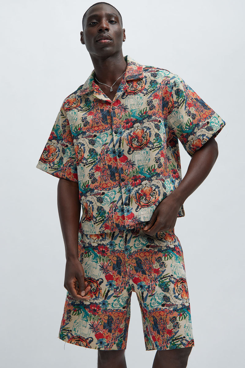 Ansel Tapestry Shirt - Multi Color | Fashion Nova, Mens Shirts ...