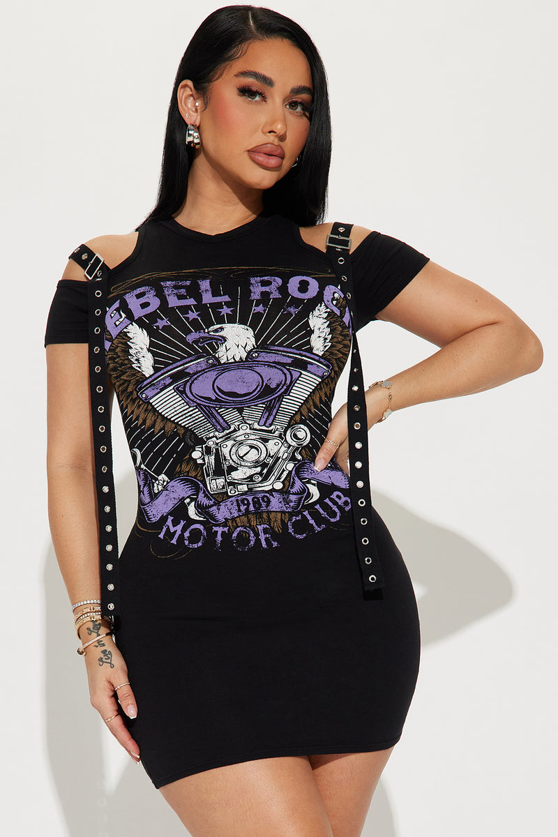 Rebel Rock Girlie Mini Dress - Black/combo | Fashion Nova, Dresses ...