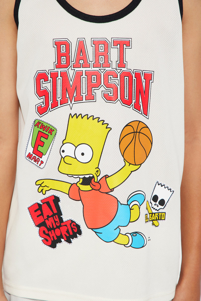 Mini Bart Simpson Basketball Jersey Short Set - Ivory | Fashion Nova ...
