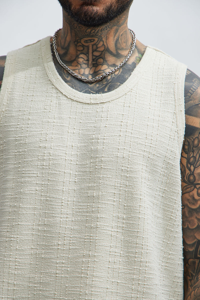 Jordan Textured Tank Top - Off White | Fashion Nova, Mens Tees & Tanks ...