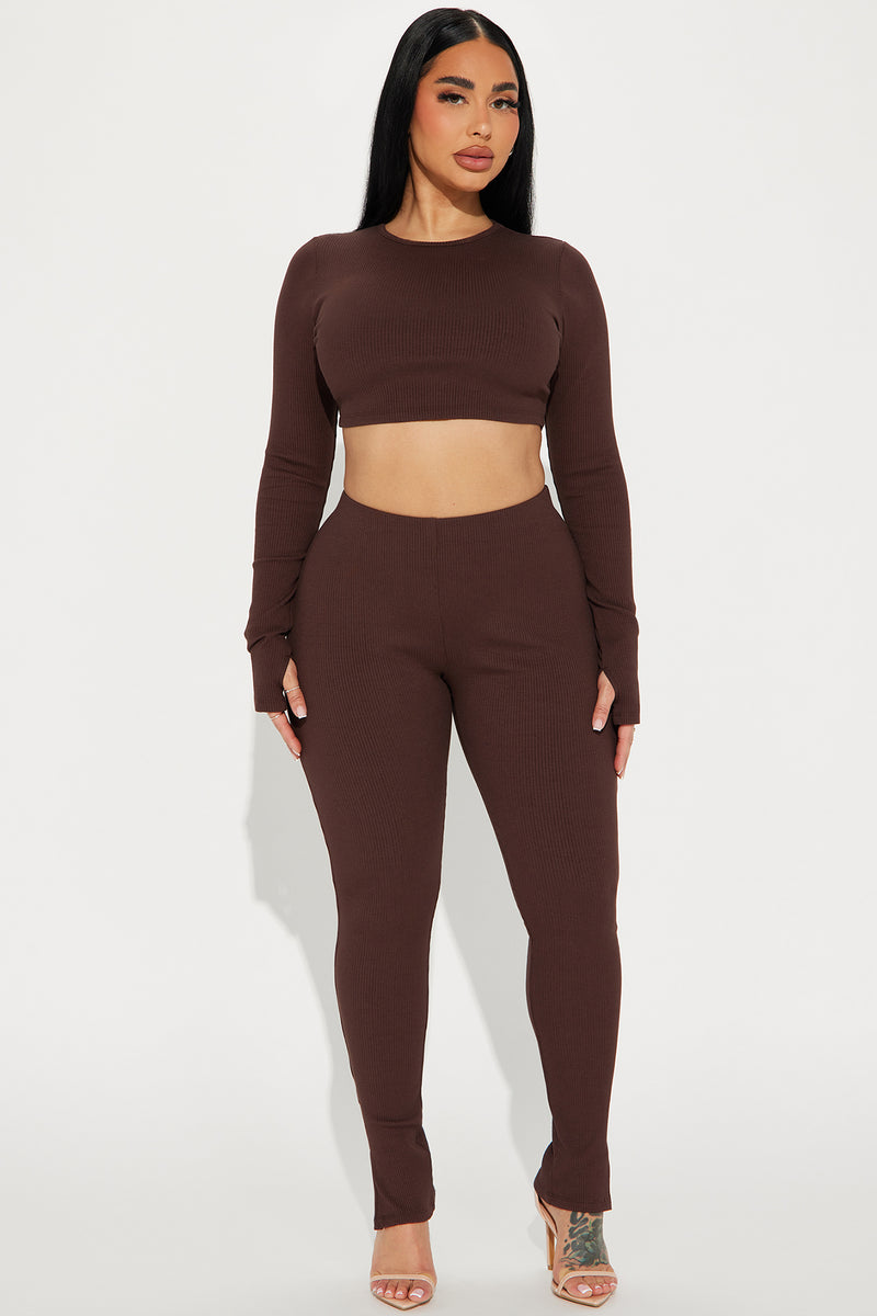 Pia Snatched Pant Set - Chocolate | Fashion Nova, Matching Sets ...