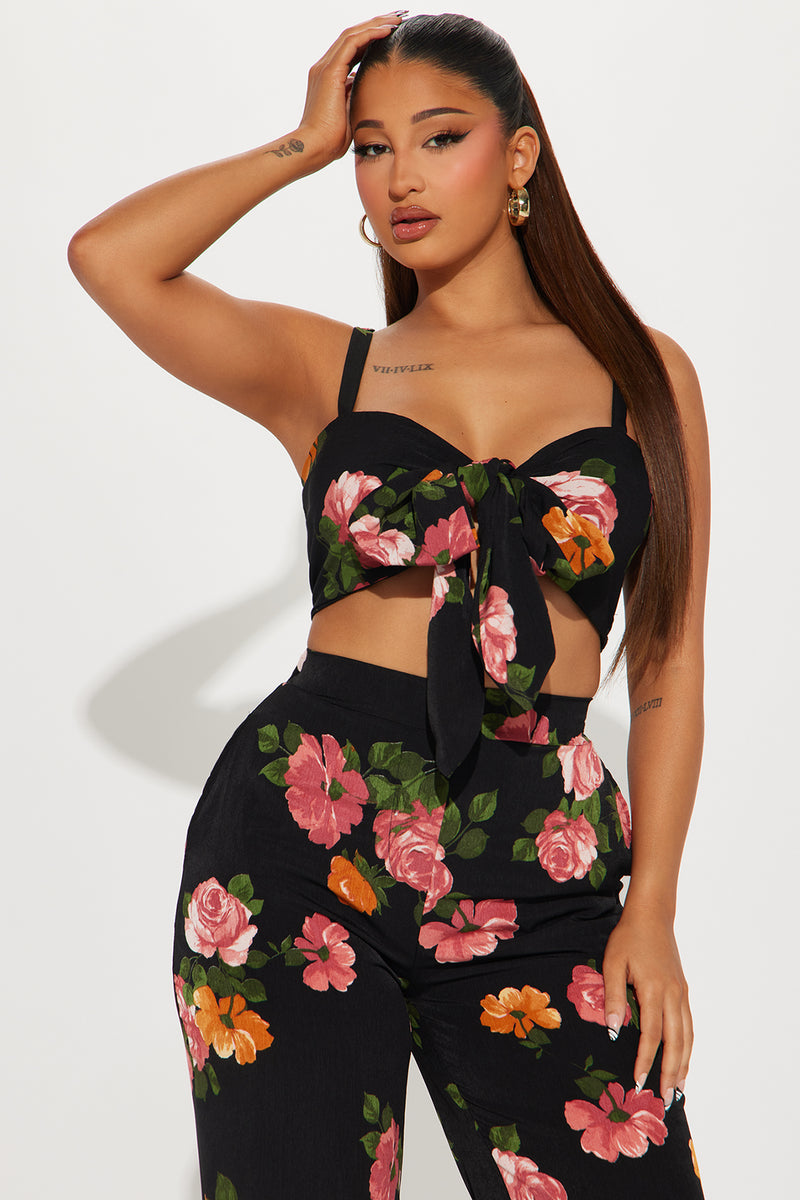 Monroe Floral Pant Set - Black/combo | Fashion Nova, Matching Sets | Fashion Nova
