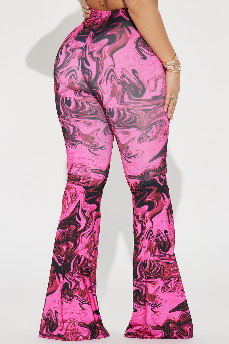 Keep It Swirling Flare Pant - Pink/combo | Fashion Nova, Pants ...
