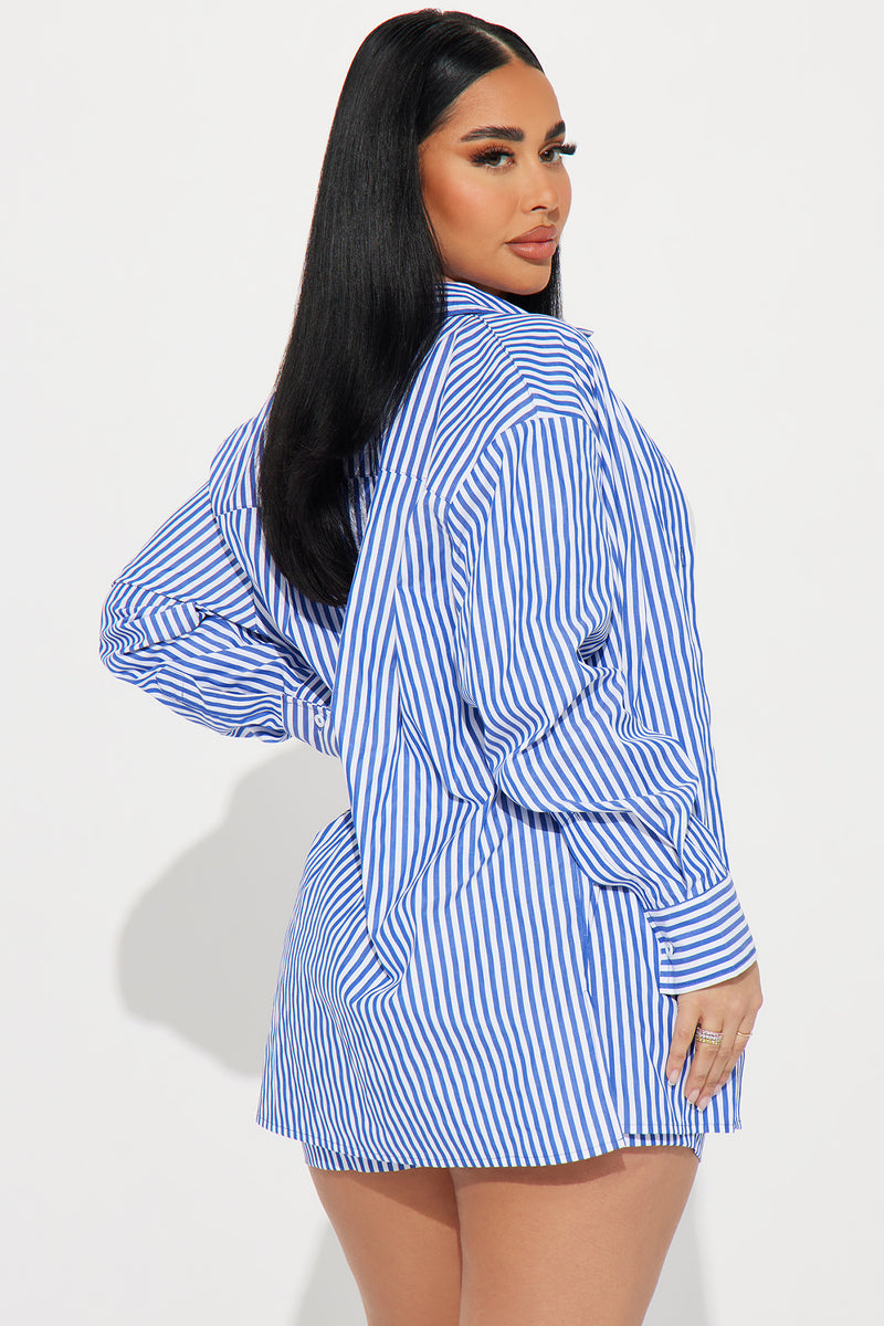 Aria Stripe Short Set - Blue/combo | Fashion Nova, Matching Sets ...